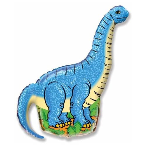 Шар фольгированный 30" «Динозавр», цвет голубой