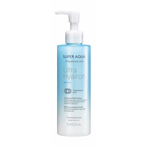 MISSHA Super Aqua Ultra Hyalron Гель-скатка мягкий для лица, 250 мл