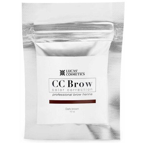 CC Brow Хна для бровей в саше 10 г, dark brown, 10 мл, 10 г