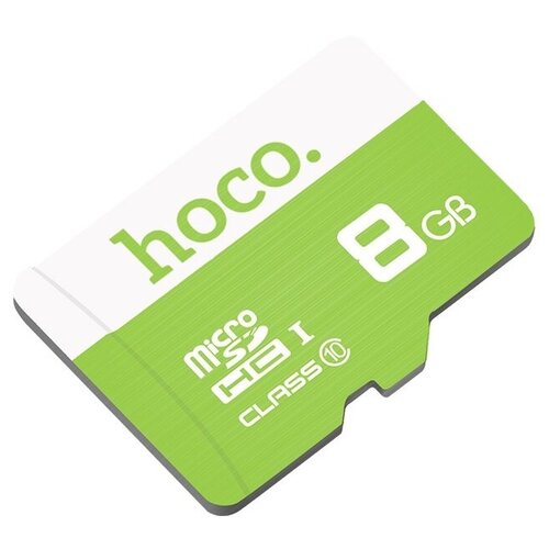 Карта памяти Hoco microSDHC 8 ГБ Class 10, UHS-I, 1 шт., зеленый