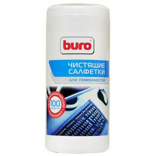 Buro Чистящие салфетки Buro BU-Asurface для поверхностей туба 100шт влажных