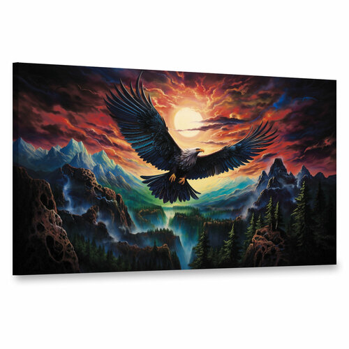Интерьерная картина 100х60 "Драконий орел"