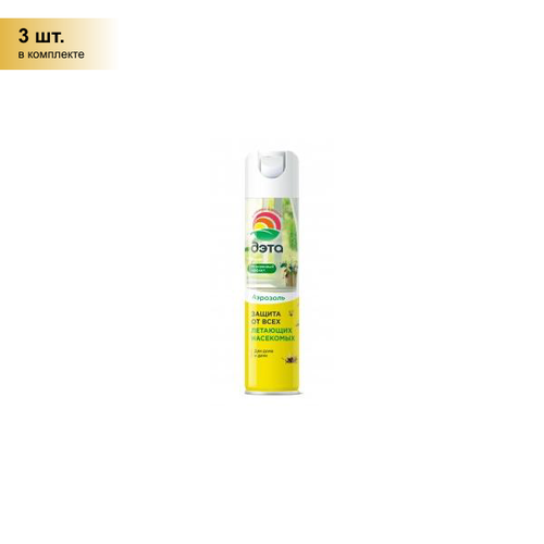 (3 шт.) ДЭТА Аэрозоль 300мл. От комаров, мух, мошек, москитов д/открыт. и закрыт. помещений (луговые цветы)