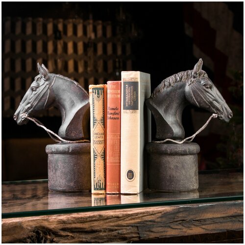 Набор из 2-х держателей для книг Bookend Horse Heads 1