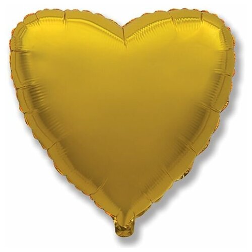 Воздушный шар Ф Б/РИС 18" сердце Металлик Gold УП