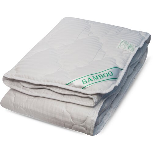 Одеяло бамбуковое волокно 350 гр/м2 всесезонное, стеганное, ткань - сатин-жаккард, 140*205