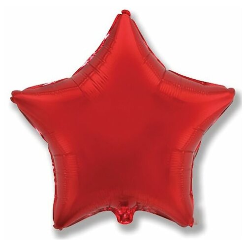 Воздушный шар Ф Б/РИС 18" звезда Металлик Red УП