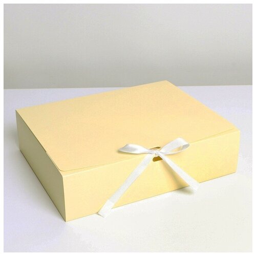 Дарите Счастье Коробка складная «Желтая», 31 х 24,5 х 9 см