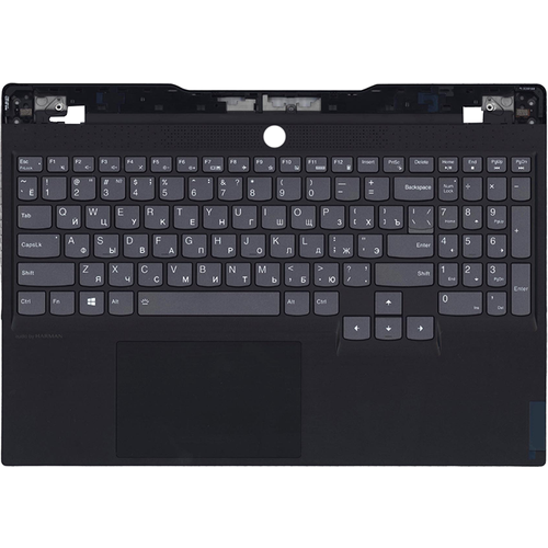 Клавиатура (топ-панель) для ноутбука Lenovo Legion S7-15ACH6 черная с черным топкейсом