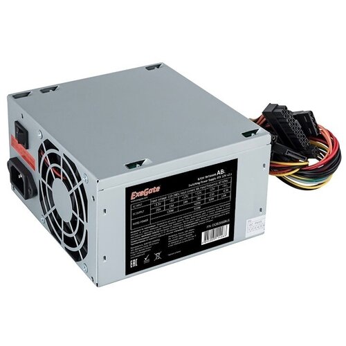 Exegate EX292142RUS Блок питания 600W ExeGate AB600 (ATX, 8cm fan, 24pin, 4pin, 3xSATA, 2xIDE, FDD)