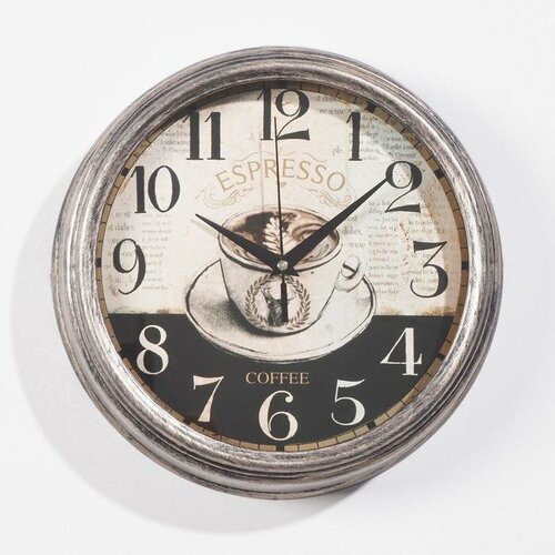 Настенные часы, "Вентоса", плавный ход, d-25 см