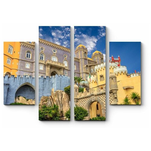 Модульная картина Красочный замок Синтра в Португалии190x143