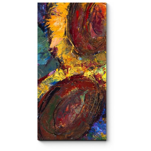 Модульная картина Яркие подсолнухи маслом 80x160