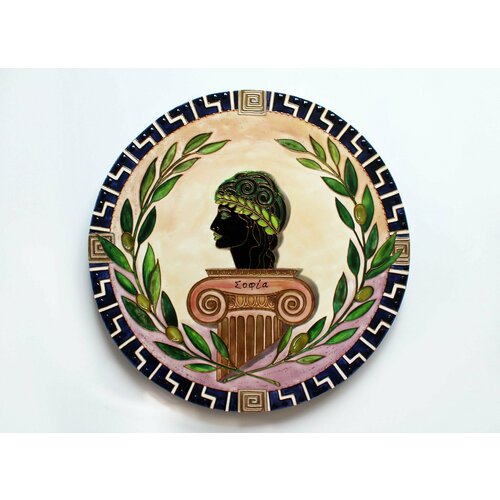 Картина круглая - "София" - тарелка декоративная Греция