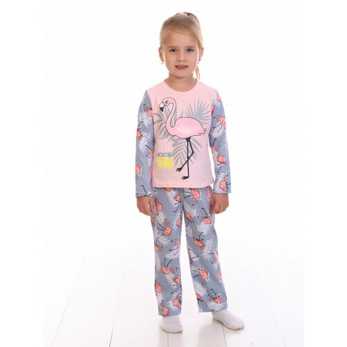 Пижама  Милаша, размер 110, розовый, серый
