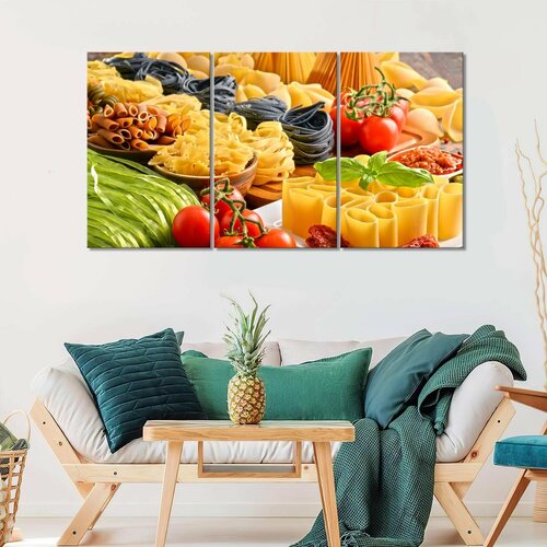 Модульная картина/Модульная картина на холсте/Модульная картина в подарок/макаронные изделия-pasta products 180х100