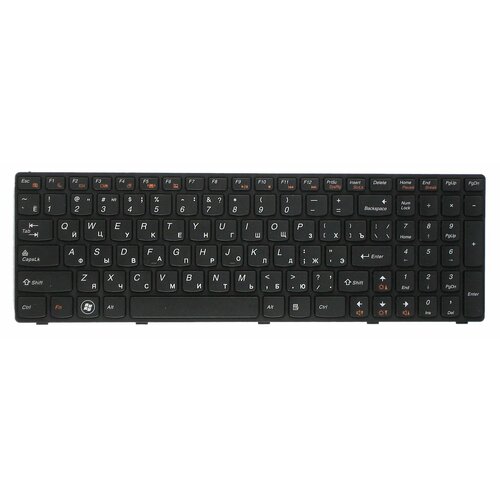 Клавиатура для ноутбука 25-010793, для ноутбука Lenovo IdeaPad G570, G770, черная, MB003123