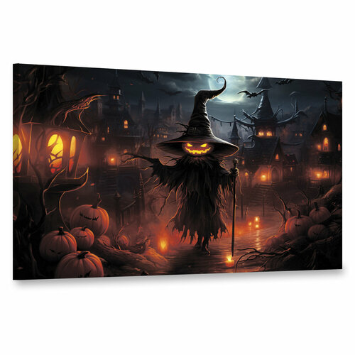 Интерьерная картина 100х60 "Хэллоуинский волшебник"