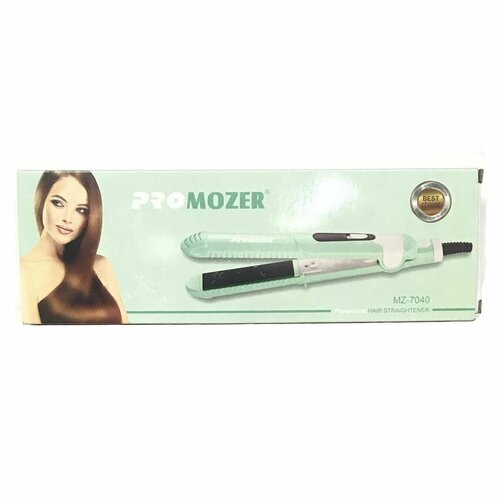 Выпрямитель для волос ProMozer MZ-7040, мятный зеленый цвет, 1 шт