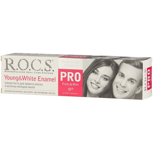 Зубная паста R.O.C.S. Pro Young & White Enamel, Fruits & Mint, 100 мл, 135 г