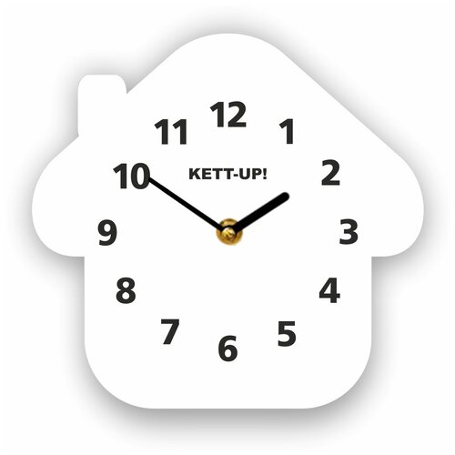 Часы настенные кварцевые KETT-UP Домик, белый