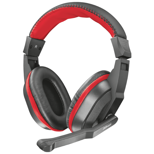 Компьютерная гарнитура Trust Ziva Gaming Headset, черный/красный