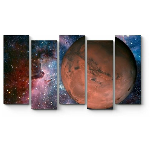 Модульная картина Марс и Вселенная 210x121
