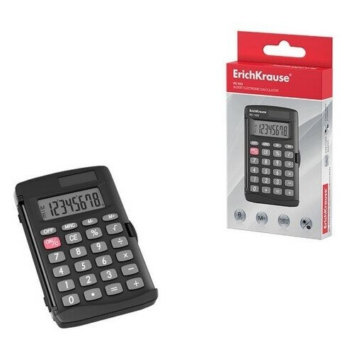 Калькулятор карманный 8-разрядов ErichKrause PC-103 (в коробке по 1 шт.) 9612357