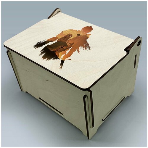 Подарочная коробка шкатулка с крышкой на петлях УФ рисунок размер 16,5x12,5 см игра dark souls - 18