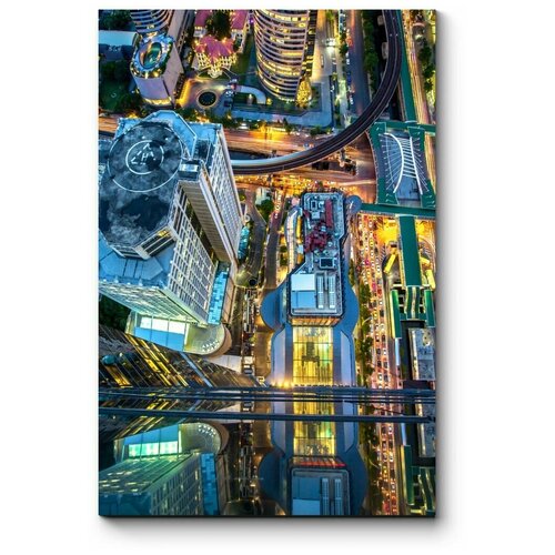 Модульная картина Над ночным Бангкоком40x60