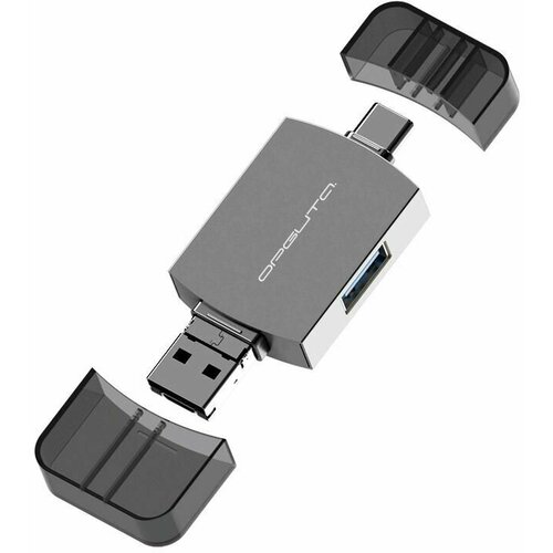 Картридер OTG (TF, SD, microUSB, Type-C) Орбита OT-PCR25