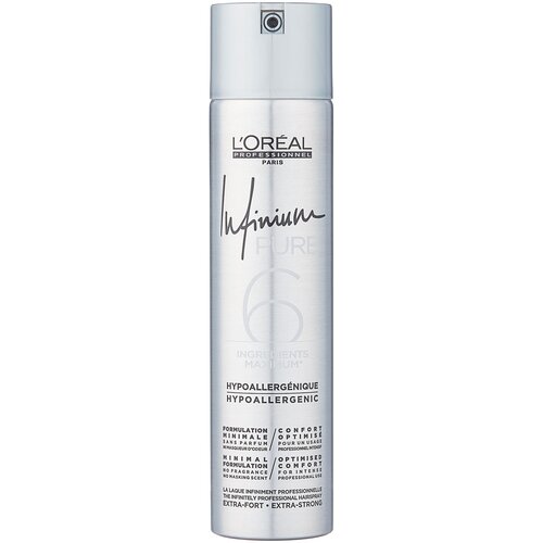 Лак L'Oreal Professionnel Infinium Pure Extra Strong экстрасильной фиксации, без запаха, 300 мл