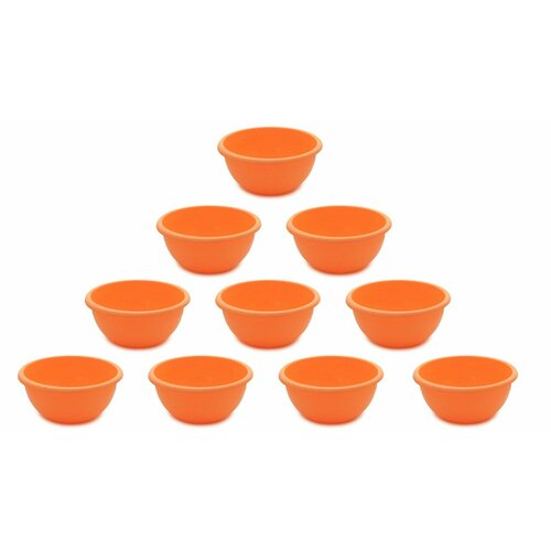 Комплект из 10 штук миска салатник 0,5 л оранжевый