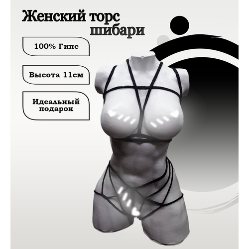 Kinsern Декоративная статуэтка для интерьера из гипса "Женский торс шибари"