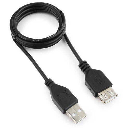 Удлинитель Гарнизон USB - USB (GCC-USB2-AMAF), 1 м, черный
