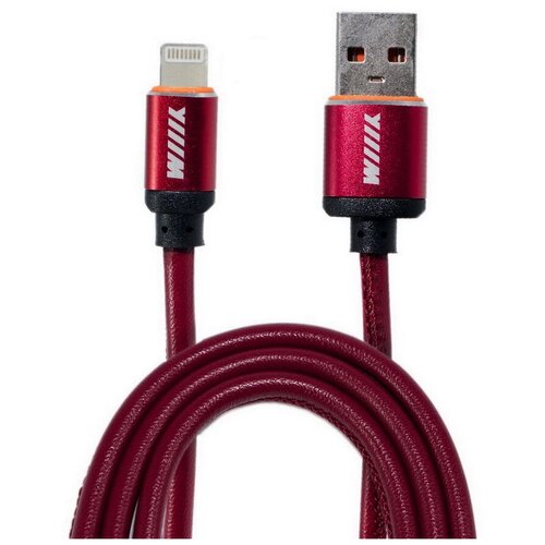 Кабель WIIIX USB - Lightning (CB810-2A-U8-LR-10), 1 м, красный