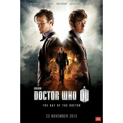 Плакат, постер на бумаге Доктор Кто (Doctor Who), Грэм Харпер, Эрос Лин, Джеймс Стронг. Размер 21 х 30 см