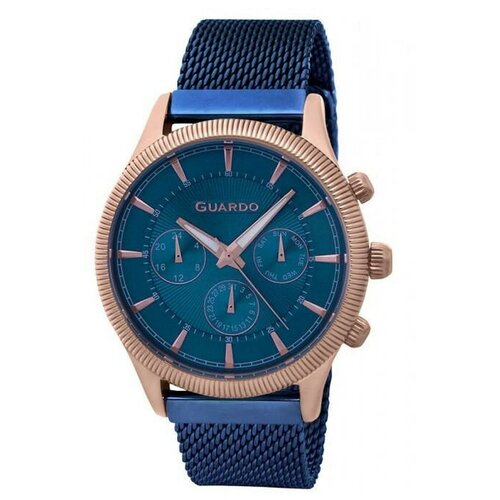 Наручные часы Guardo Premium, голубой, золотой