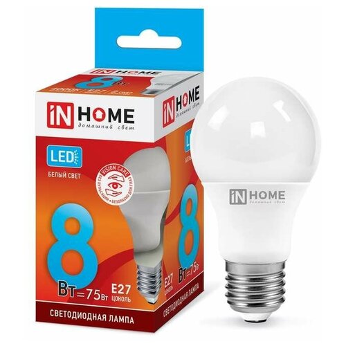 Лампа светодиодная LED-A60-VC 8Вт 230В E27 4000К 720Лм IN HOME 4690612024028