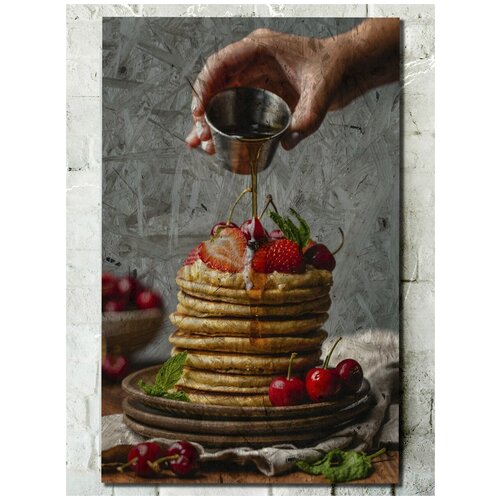 Картина интерьерная на рельефной доске Разное Еда (бургеры, салат, авокадо, блюдо, интерьер, бар, кофейня, food) - 4253