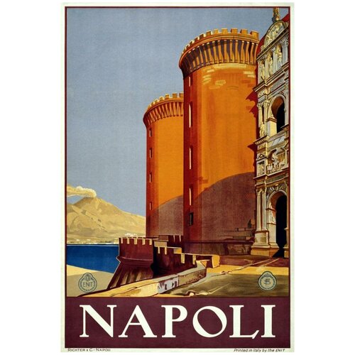 Постер / Плакат / Картина Афиша - Италия, Неаполь 50х70 см в подарочном тубусе