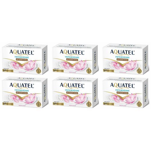 Aquatel Крем-мыло твердое Лепестки лотоса, 90 г, 6 штук