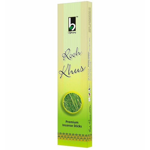 ROOH KHUS Premium Incense Sticks, Bhojraj (РУХ кхус премиальные благовония, Бходжрадж), 100 г.