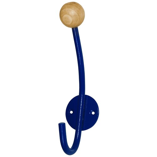 Вешалка настенная с деревянным шариком НВД-1 синий
