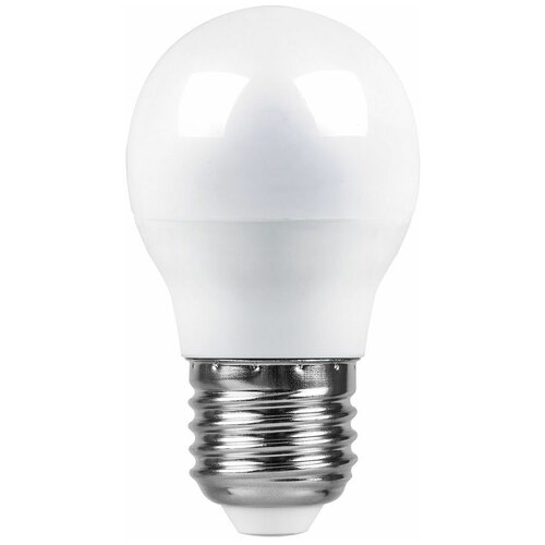 Лампа светодиодная LED 9вт Е27 дневной матовый шар | код. 25806 | FERON ( 1шт. )