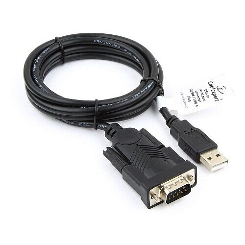 Конвертер USB->SERIAL Cablexpert  UAS-DB9M-02 AM/DB9M, 1,5 м, WinXP-Win8, черный, пакет