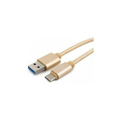 Gembird Cablexpert Кабель USB 3.0 CC-P-USBC03Gd-1.8M AM Type-C, серия Platinum, длина 1.8м, золотой, блистер