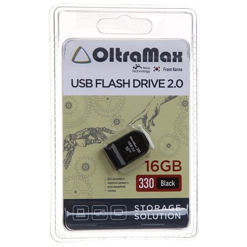 USB Flash Drive 16Gb - OltraMax 330 OM-16GB-330-Black