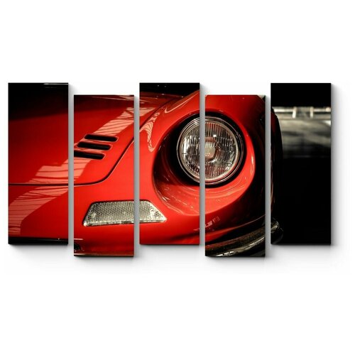 Модульная картина Фронтальные детали Ferrari 100x58