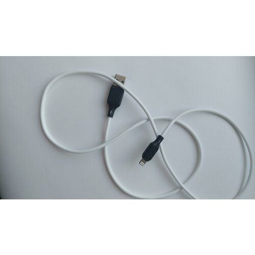 Кабель USB-Lightning силикон. мягкий (1м) для iPhone, iPod, iPad, AirPods / Hoco Х90/ Зарядка для iphone / Провод для айфона 5 SE 6 7 8 X 10